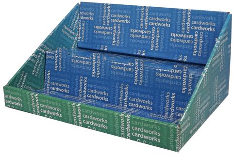 Cardboard 400mm Wide 2 Tiered Counter Display Unit - FULLY PRINTED ...